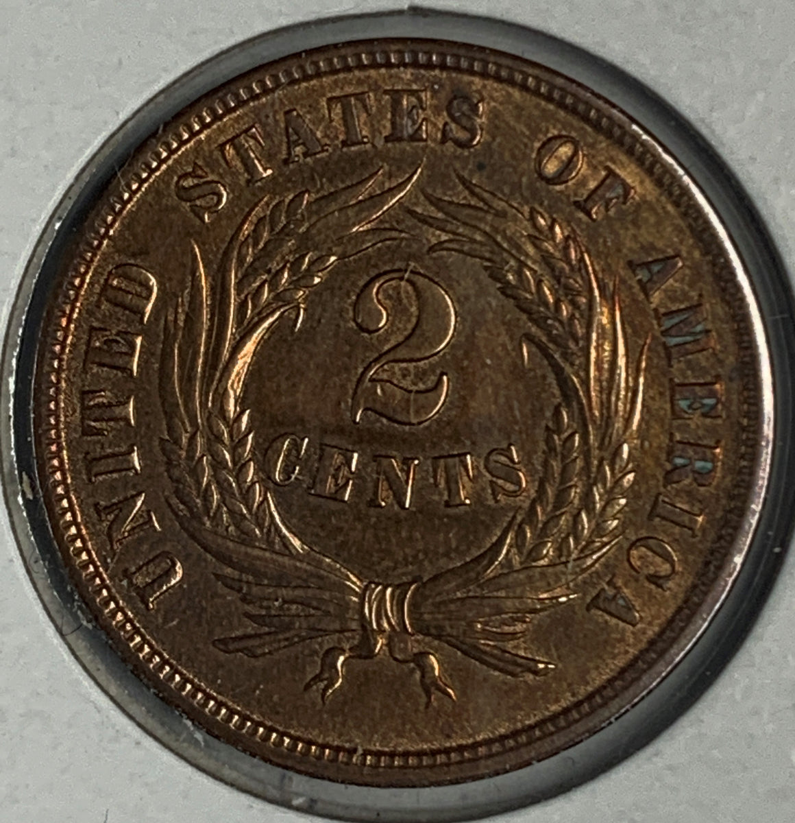 1864 2Ct Piece Large Motto , Proof 63RB – Mid-Michigan Coin and Jewelry